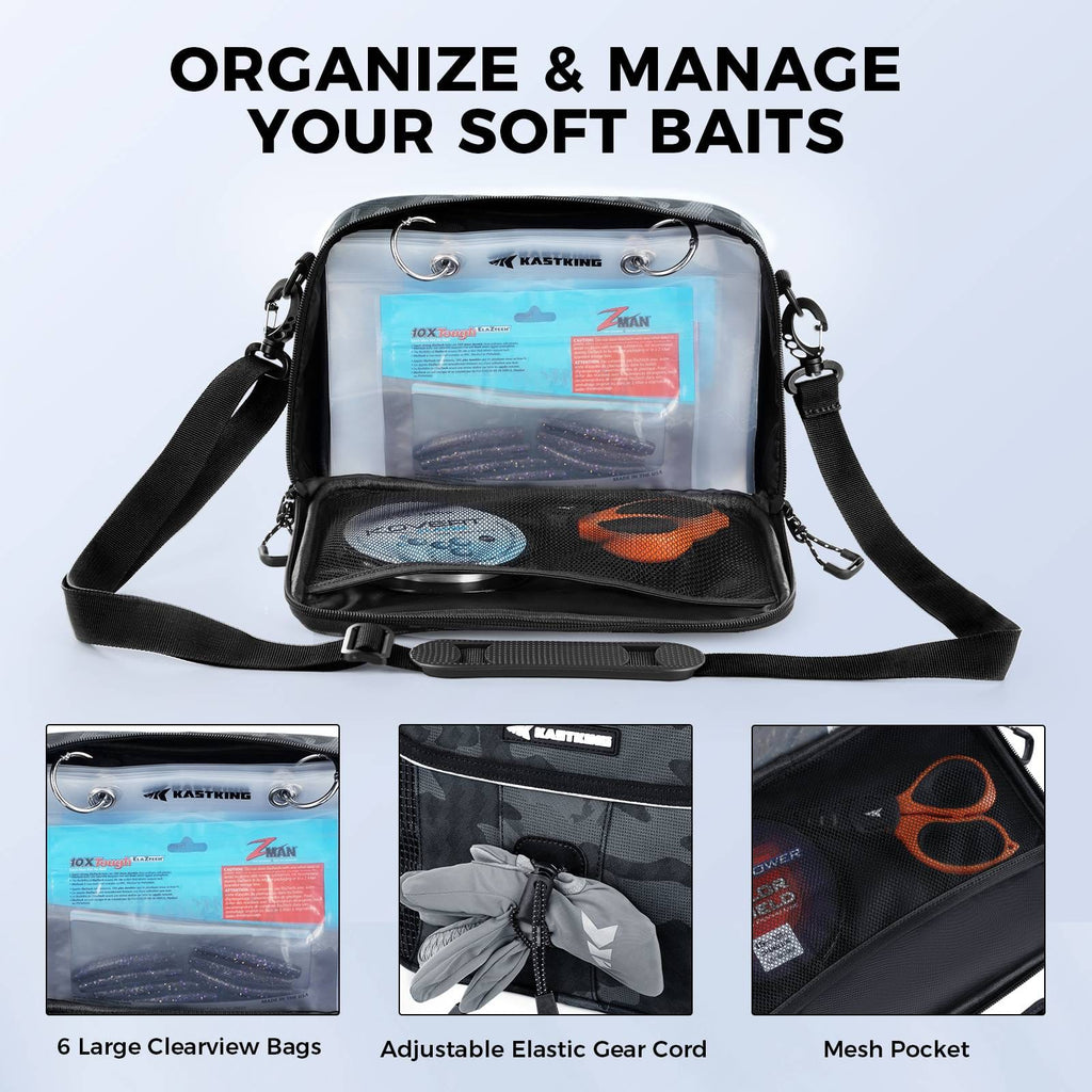 KastKing BaitSpace Fishing Tackle Backpack - Waterproof w/Rod Holder ...