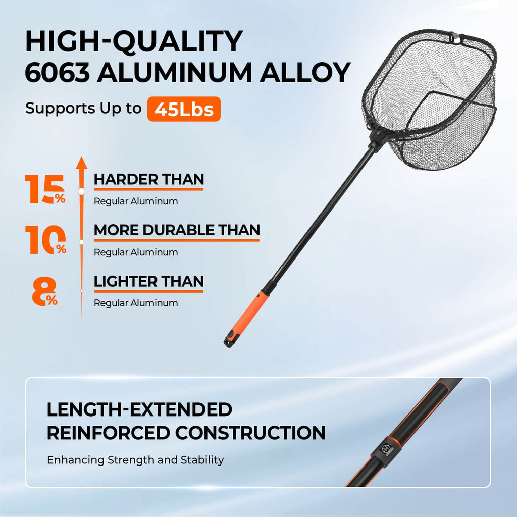 KastKing Brutus Foldable Extendable Fishing Net With Boat Hook