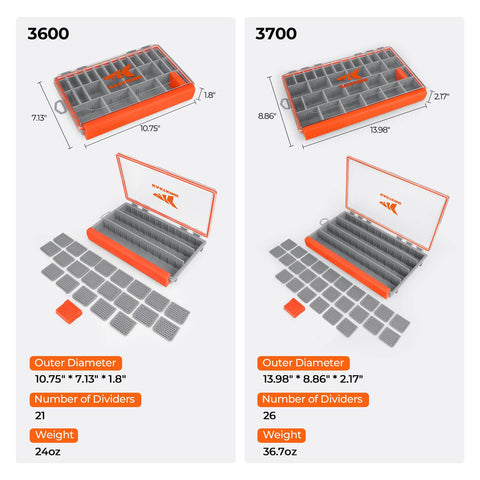KastKing HyperSeal Waterproof Tackle Box, 3600 and 3700 Tackle Boxes ...