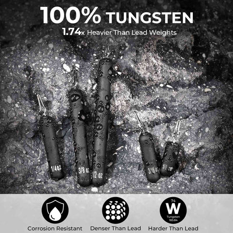 MadBite Tungsten Drop Shot Cylinder Weights – KastKing